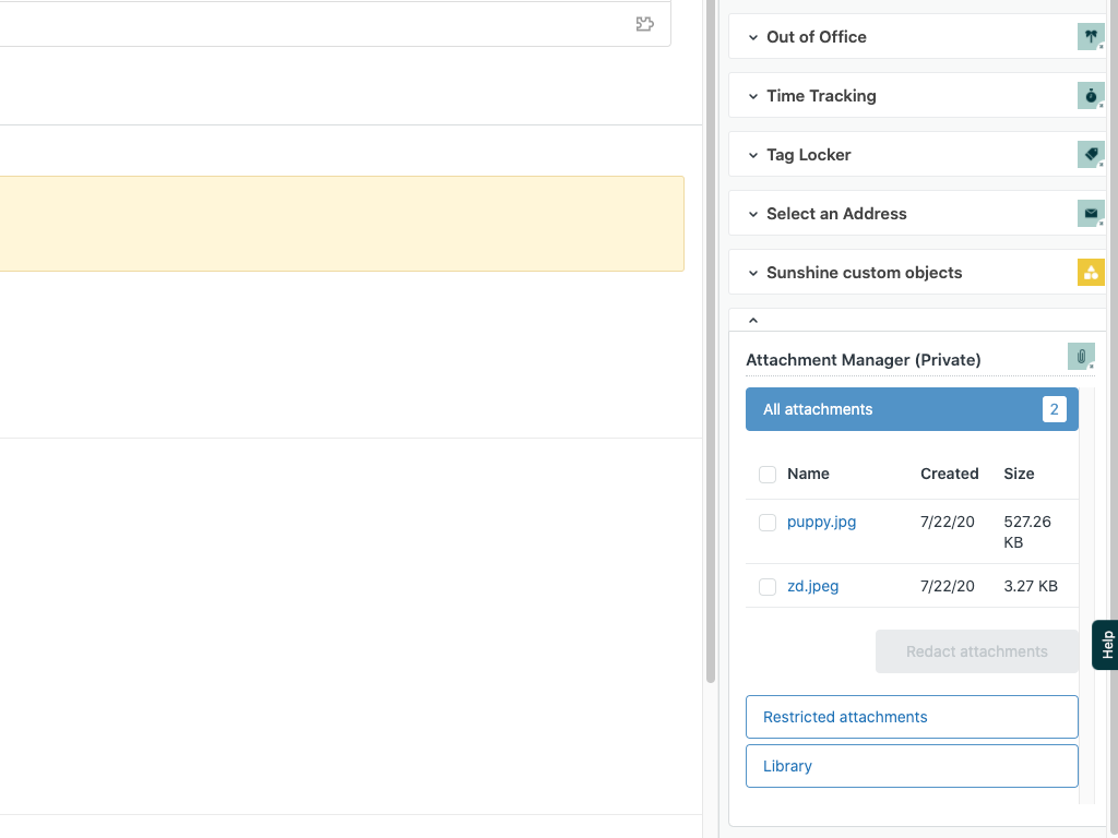 Attachment Manager App Integration with Zendesk Support